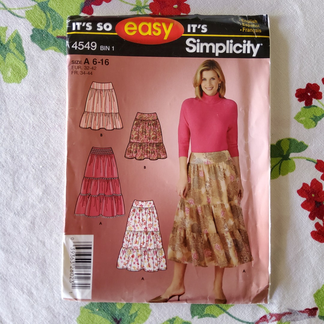 Simplicity 4549 Complete Uncut Factory Folds Sewing Pattern Tiered ...