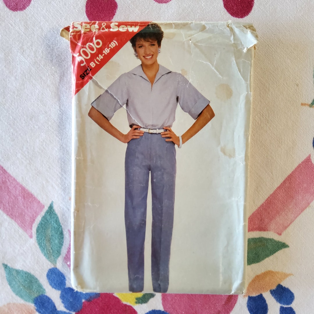 Butterick See & Sew 5006 Complete Uncut Factory Folds Vintage 80s ...