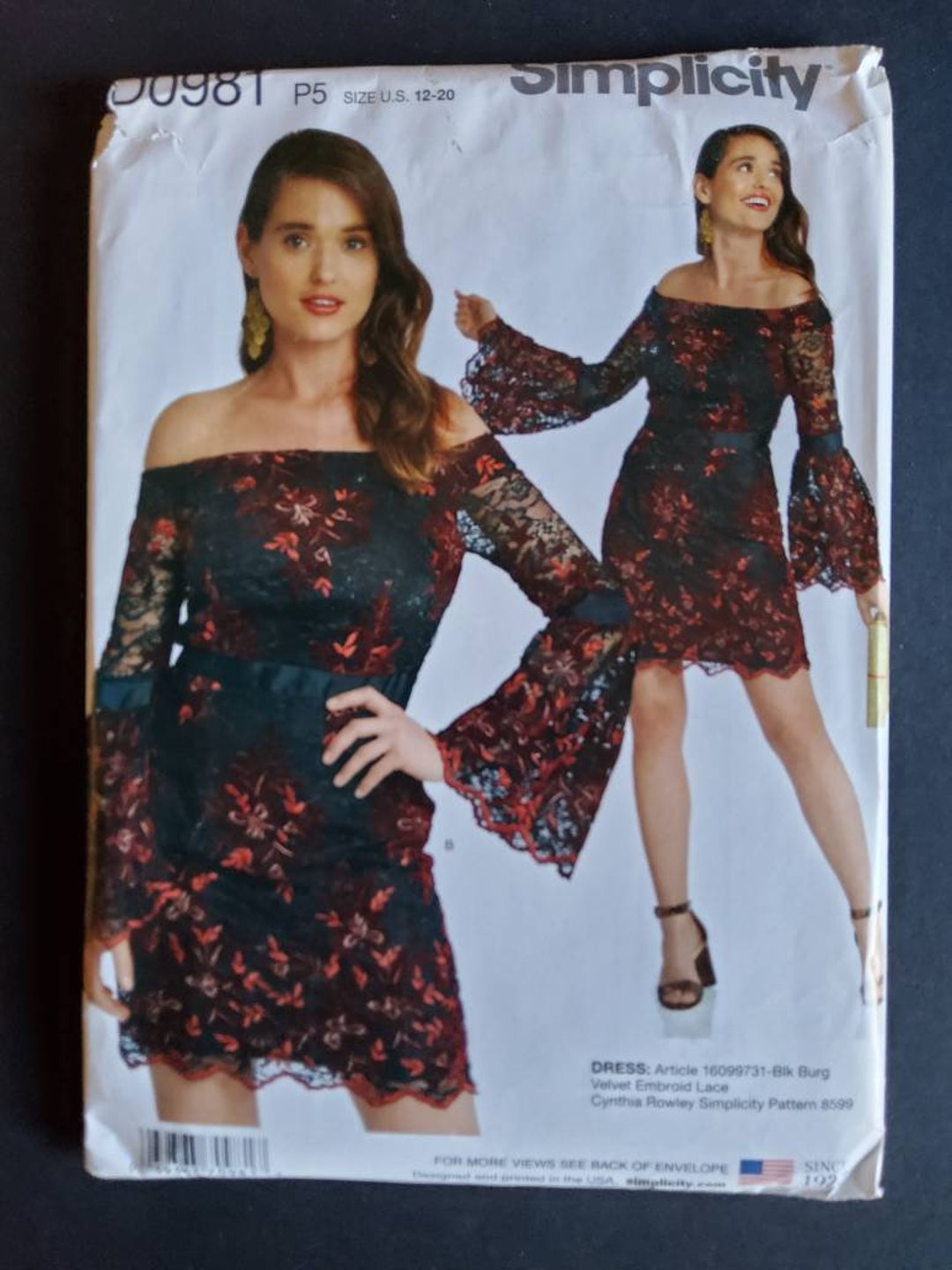 Simplicity 0981/8599 Complete Uncut Factory Folds Cynthia Rowley off ...