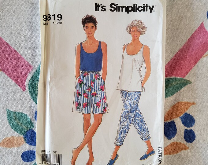 Simplicity 9819 Complete Uncut Factory Folds Vintage 90s Sewing Pattern ...