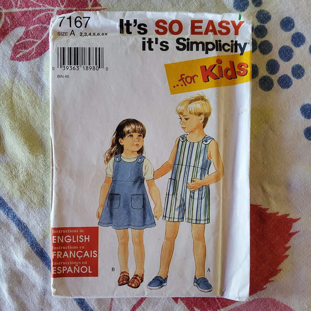 Simplicity 7167 Complete Uncut Factory Folds Vintage 90s Sewing Pattern ...