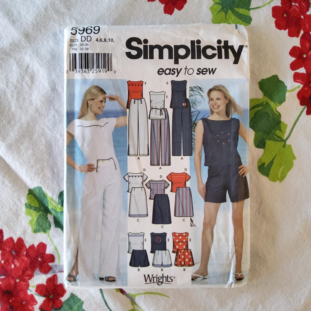Simplicity 5969 Complete Uncut Factory Folds Vintage 2002 Sewing ...