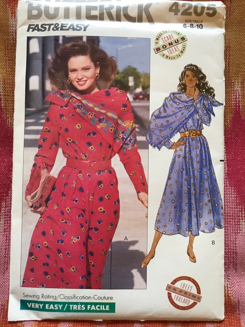 Butterick 4205 Complete Uncut Factory Folds Lat 80s Super - Etsy