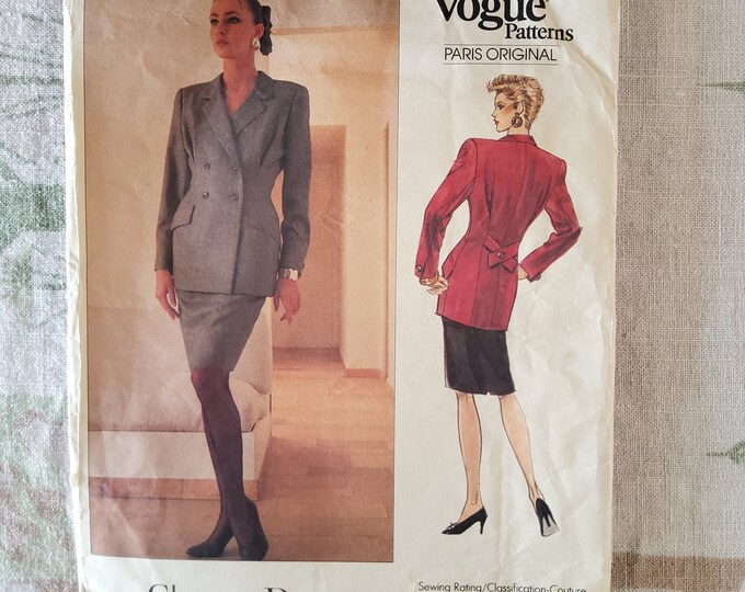 Vogue 2351 Cut Complete Vintage 80s Sewing Pattern Paris Original ...