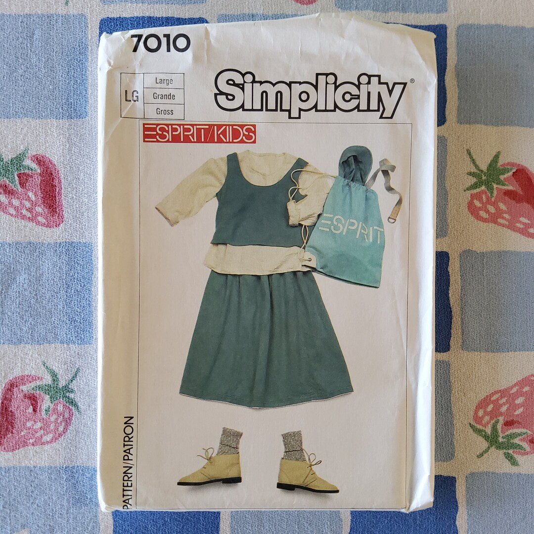 Simplicity 7010 Complete Uncut Factory Folds Vintage 80s Sewing Pattern ...