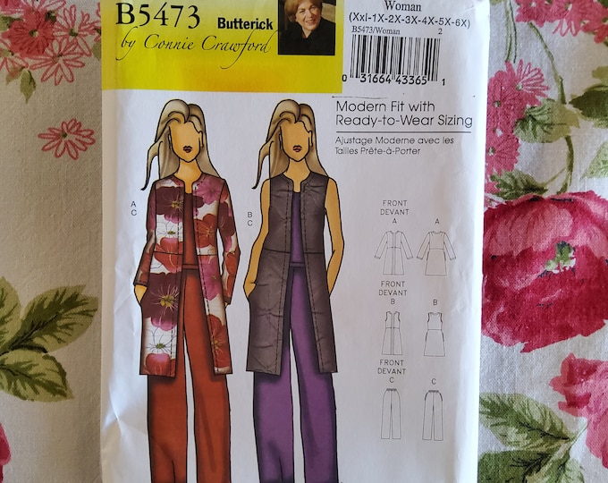 Butterick 5473 Complete Uncut Factory Folds Sewing Pattern Connie ...