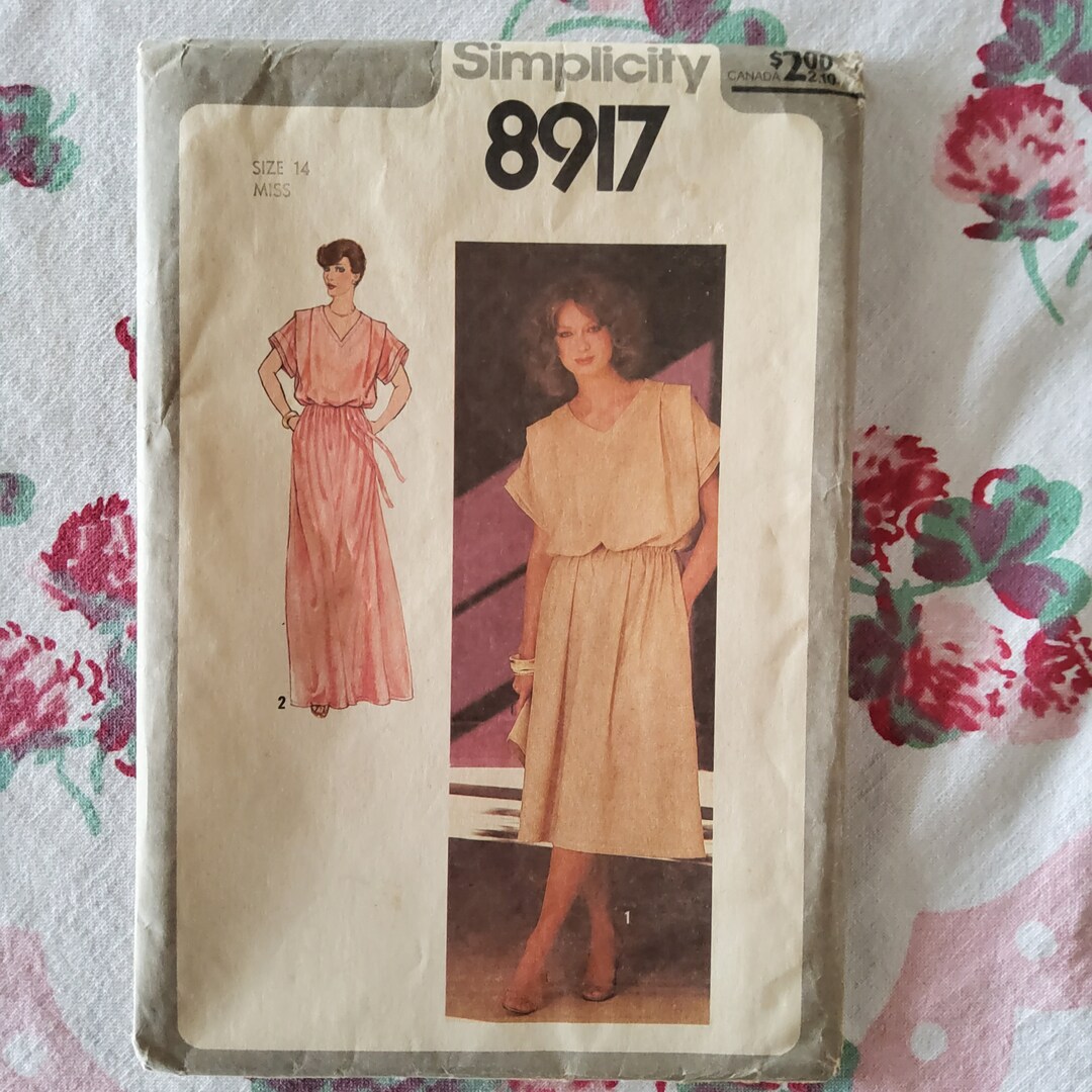 Simplicity 8917 Complete Uncut Factory Folds Vintage 70s Sewing Pattern ...
