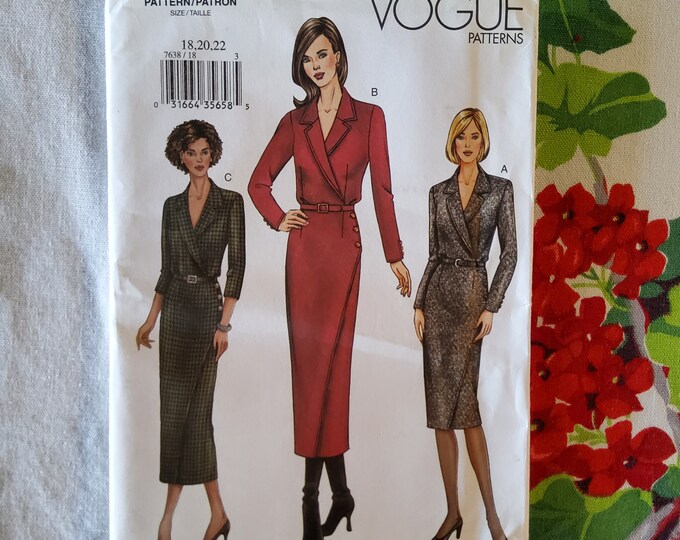 Vogue 7638 Complete Uncut Factory Folds Early 2000s Sewing Pattern Coat ...