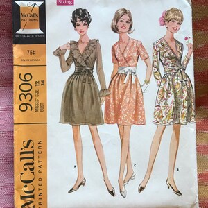 Mccalls 9306 Complete Uncut Factory Folds Vintage 60s Sewing Pattern ...