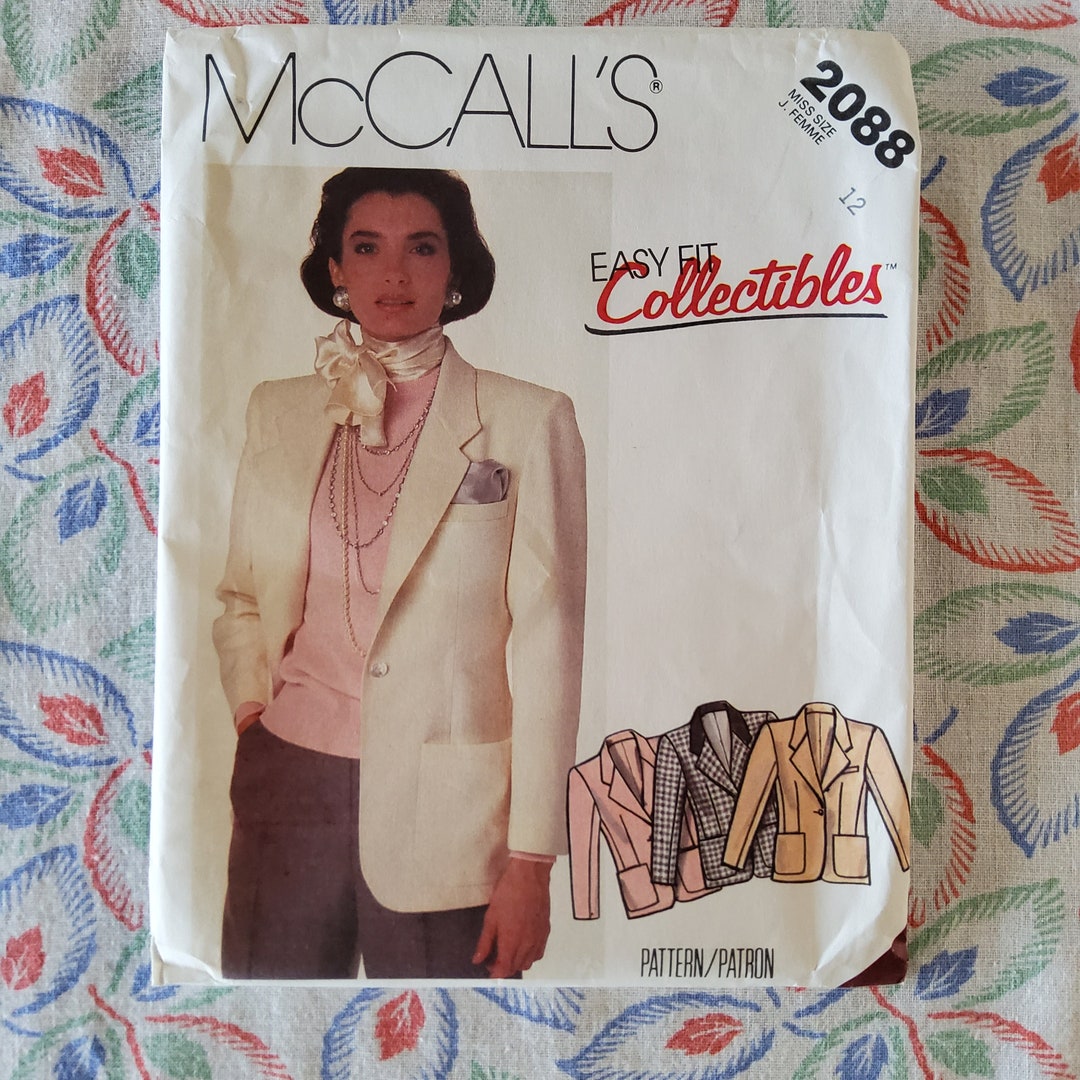 Mccalls 2088 Complete Uncut Factory Folds Vintage 80s Sewing Pattern ...