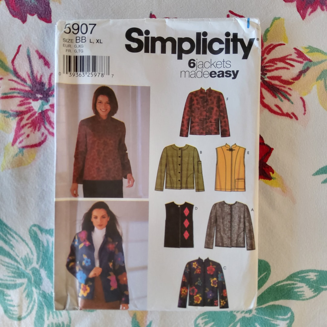 Simplicity 5907 Complete Uncut Factory Folds Vintage Y2K Sewing Pattern ...