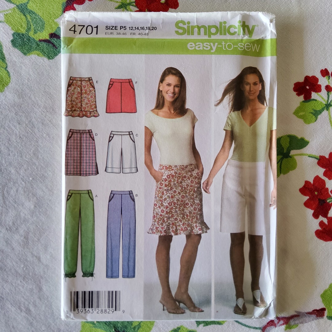 Simplicity 4701 Complete Uncut Factory Folds Vintage 00s Sewing Pattern ...