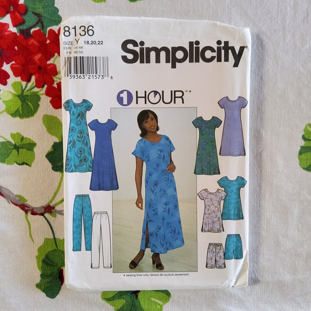 Simplicity 8136 Complete Uncut Factory Folds Vintage 90s Sewing Pattern ...