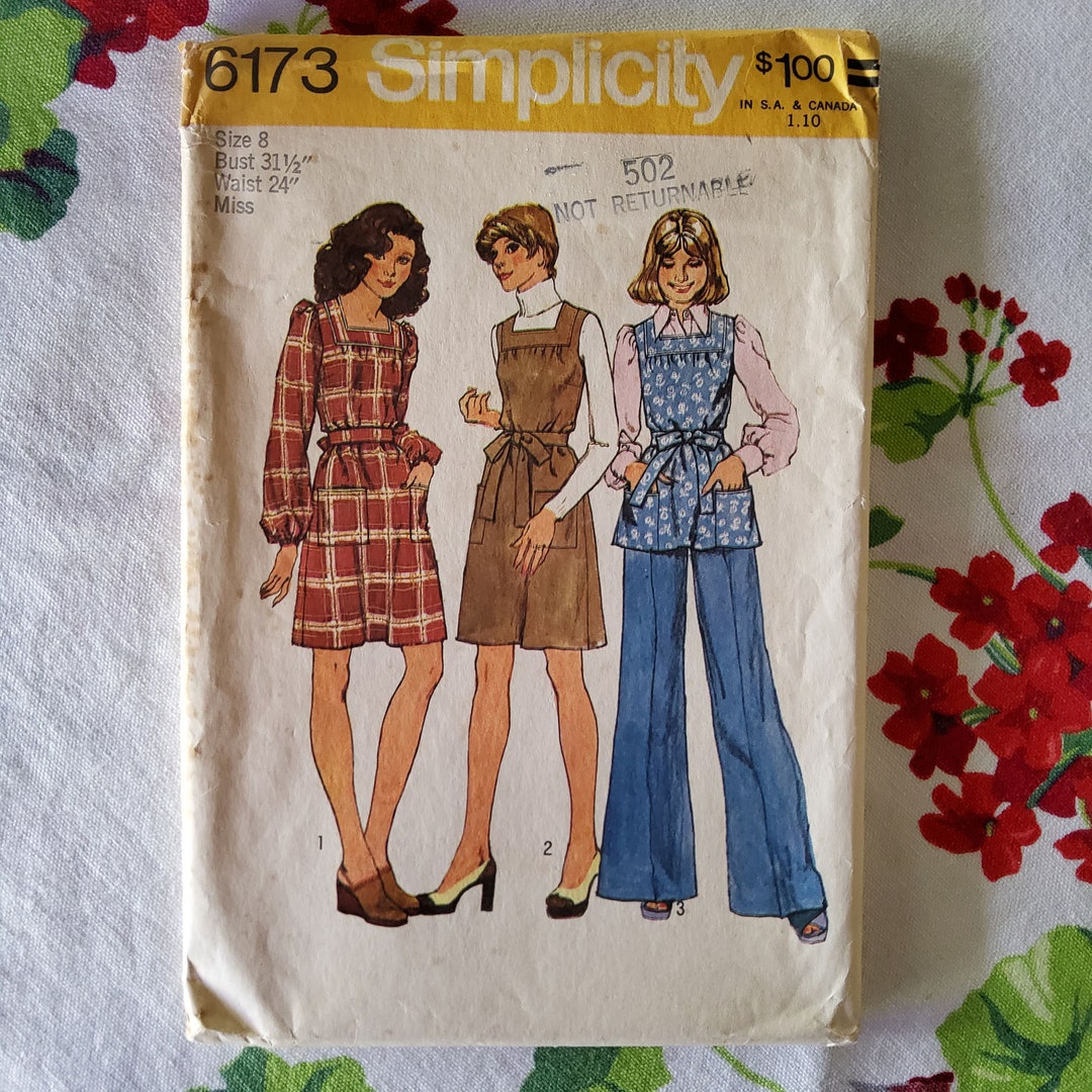 Simplicity 6173 Complete Uncut Factory Folds Vintage 70s Sewing Pattern ...