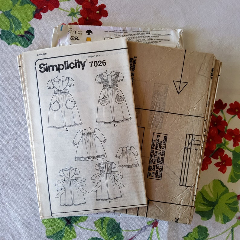 Simplicity 7026 Complete Uncut Factory Folds Vintage 90s Sewing Pattern ...