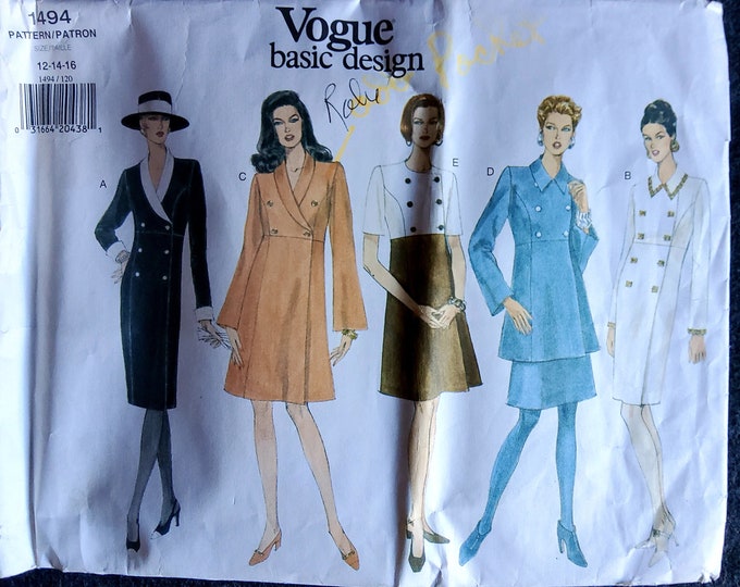 Vogue 2754 Complete Uncut Factory Folds Vintage 90s 5 Easy Pieces ...