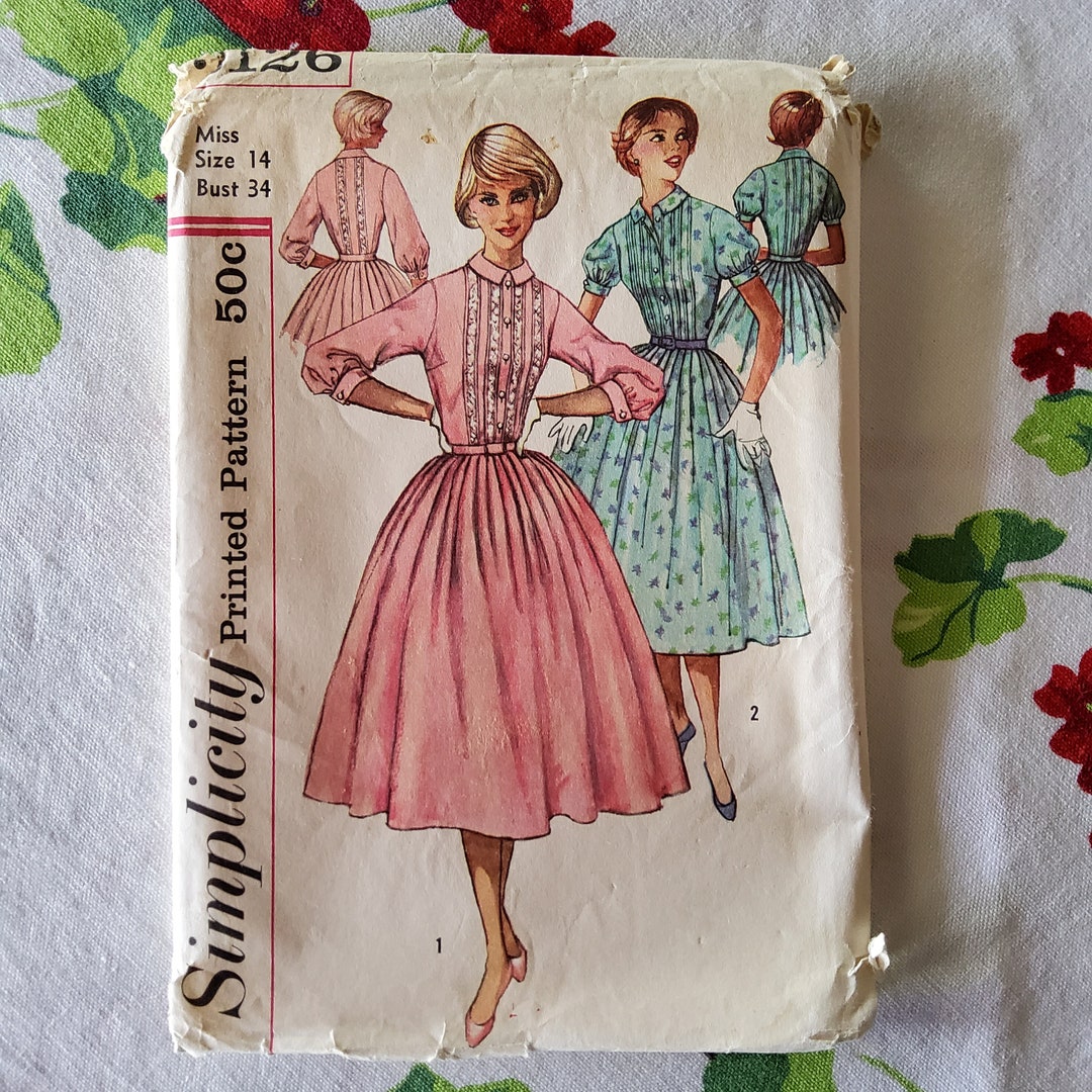 Simplicity 2126 Complete Uncut Factory Folds Vintage 50s Sewing Pattern ...