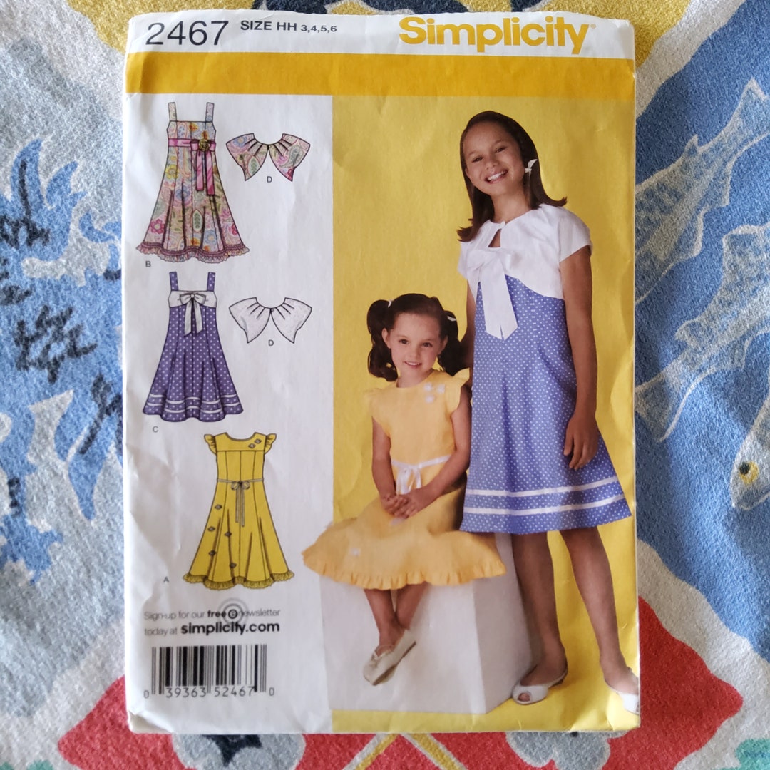 Simplicity 2467 Complete Uncut Factory Folds Sewing Pattern Kids ...