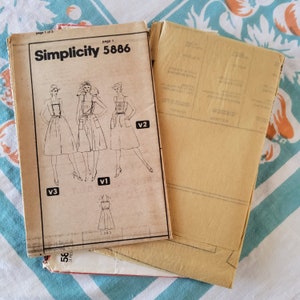 Simplicity 5886 Complete Uncut Factory Folds Vintage 80s Sewing Pattern ...