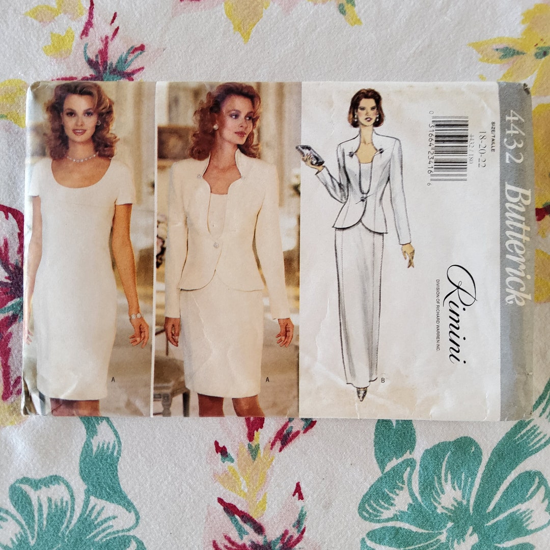 Butterick 4432 Complete Uncut Factory Folds Vintage 90s Sewing Pattern ...