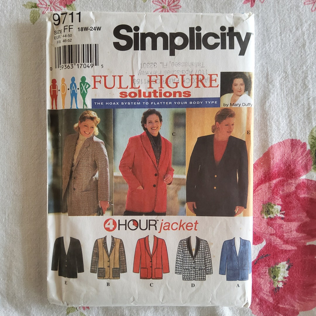 Simplicity 9711 Complete Uncut Factory Folds Vintage 90s Sewing Pattern ...