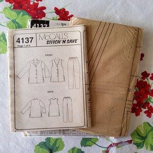 Mccalls 4137 Complete Uncut Factory Folds Easy Stitch 'n Save Sewing ...
