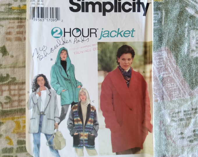 Simplicity 9744 Complete Uncut Factory Folds Vintage 90s 2 Hour Jacket ...
