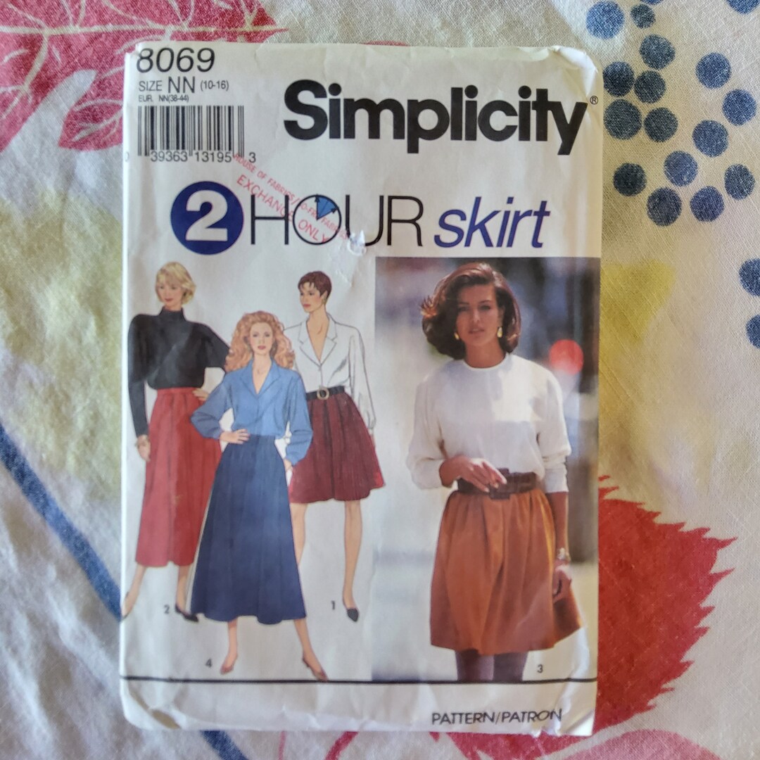 Simplicity 8069 Complete Uncut Factory Folds Vintage 90s Sewing Pattern ...