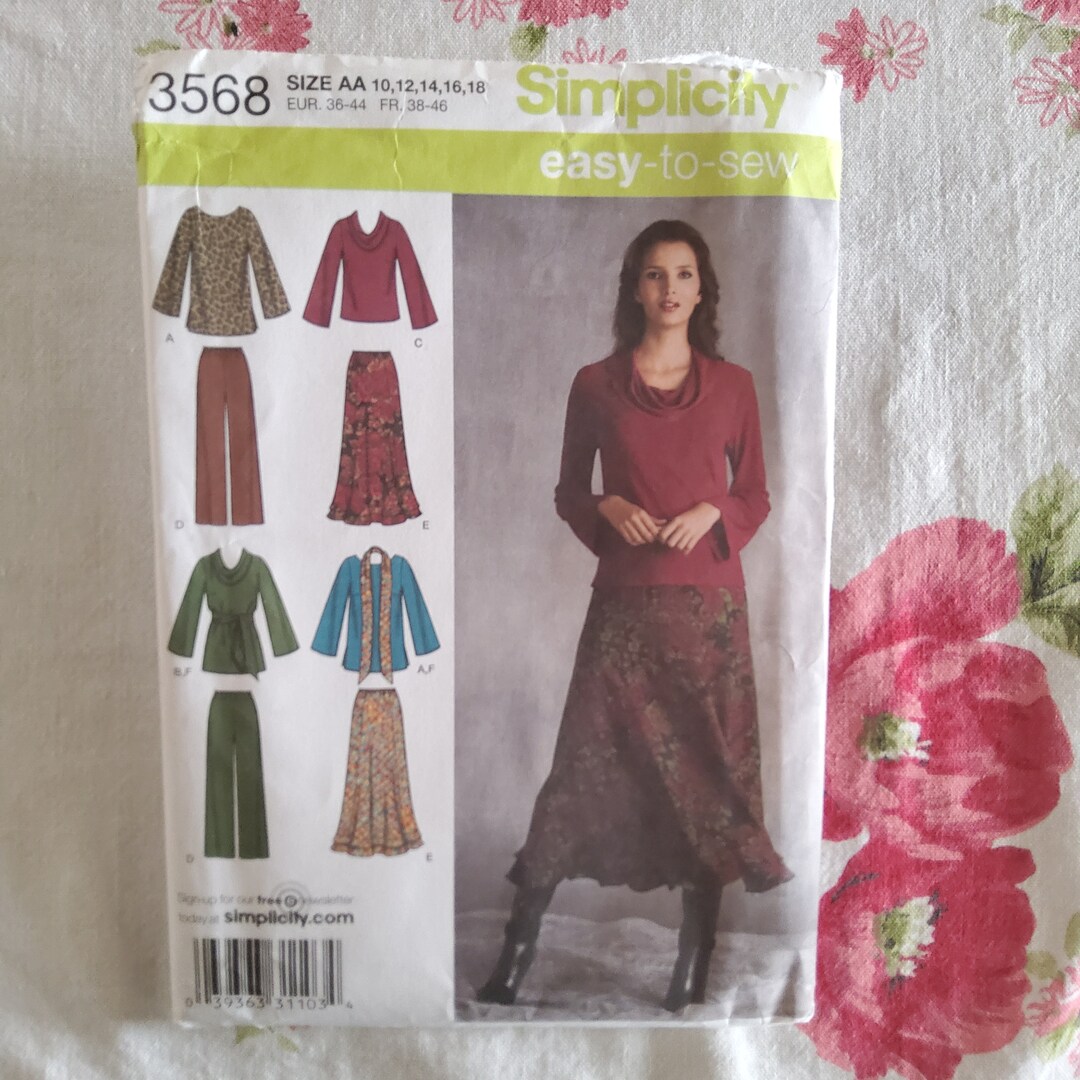 Simplicity 3568 Complete Uncut Factory Folds Sewing Pattern - Etsy