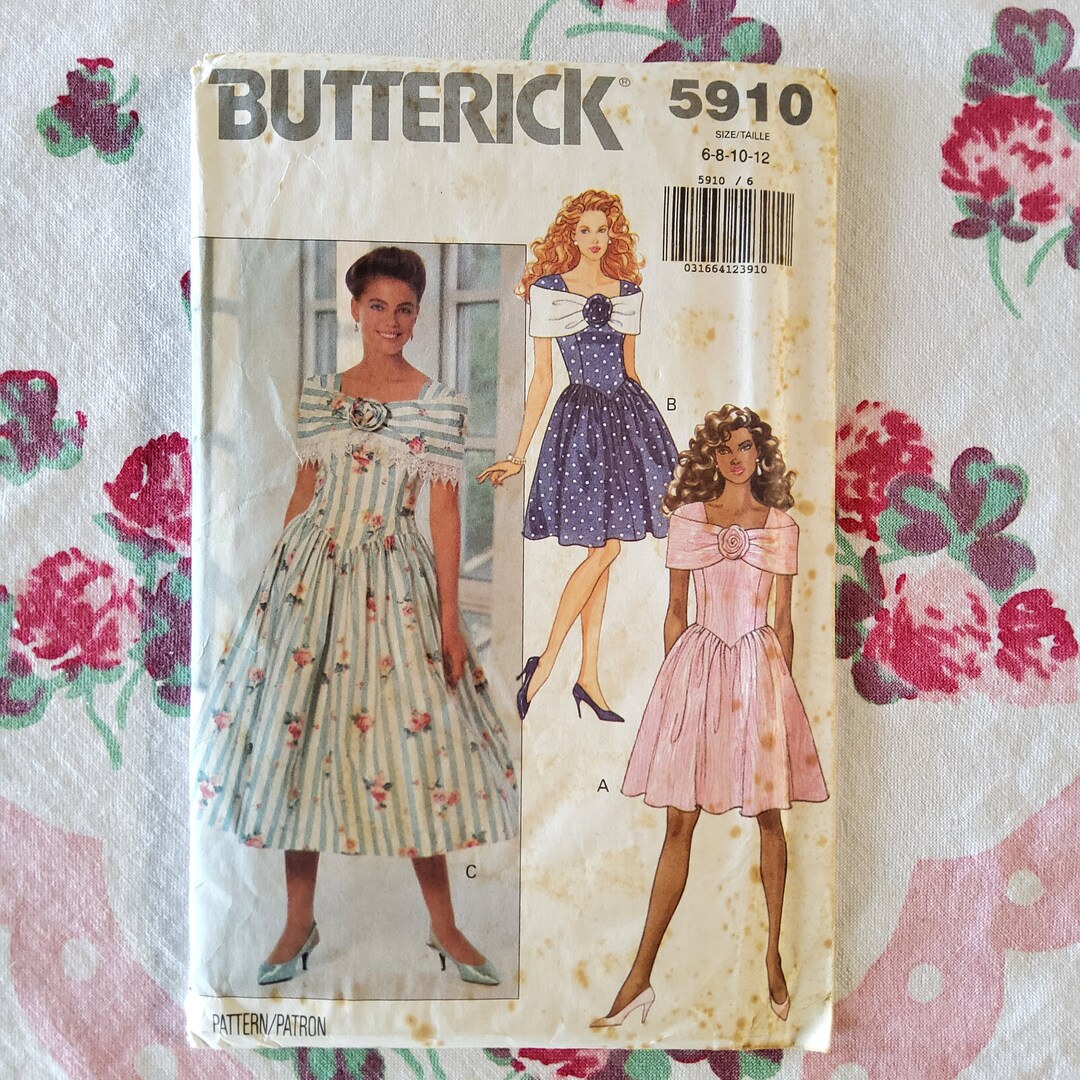Butterick 5910 Complete Uncut Factory Folds Vintage 90s Sewing Pattern ...
