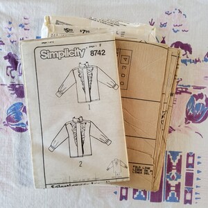 Simplicity 8742 Complete Uncut Factory Folds Vintage 80s Sewing Pattern ...