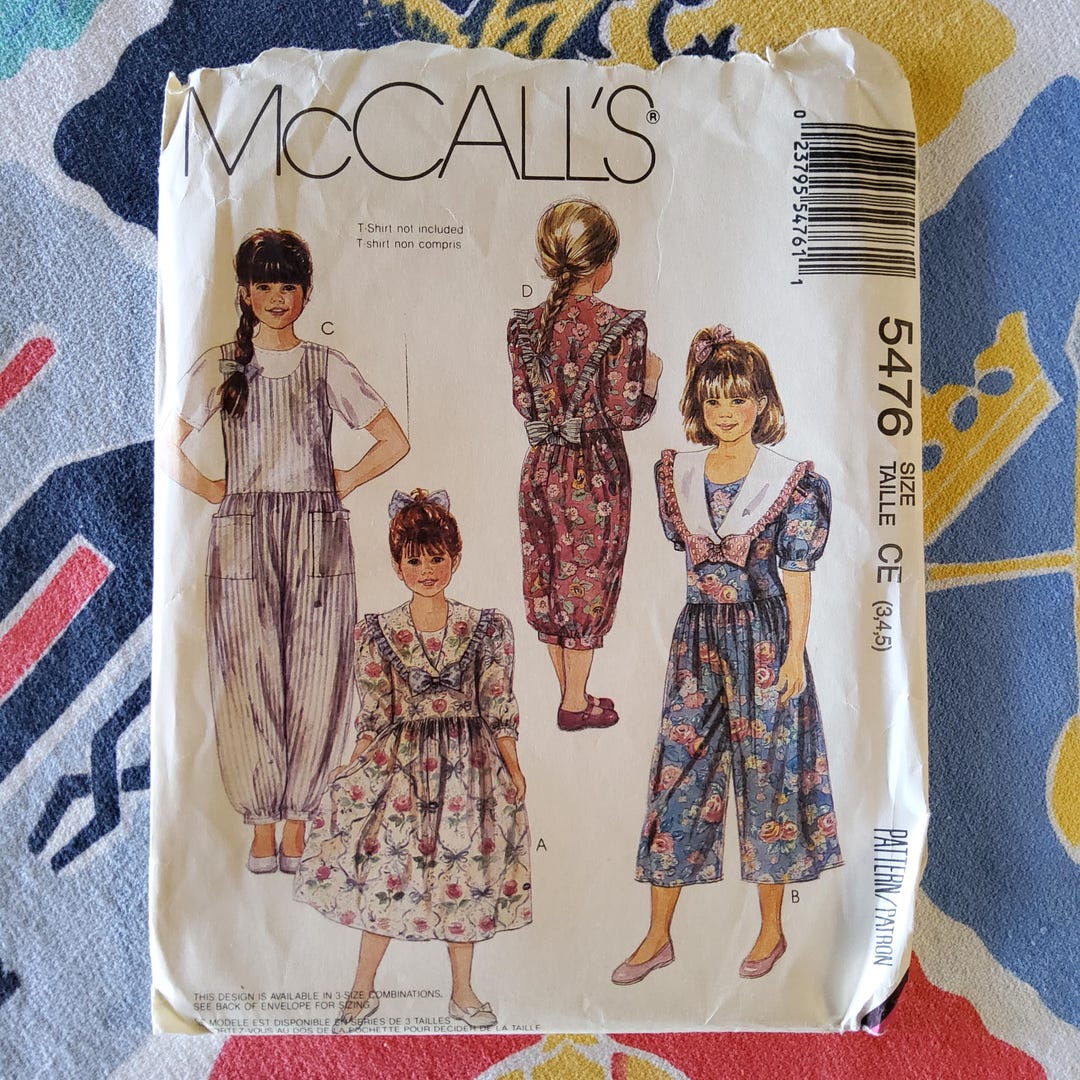 Mccalls 5476 Complete Uncut Factory Folds Vintage 90s Sewing Pattern ...