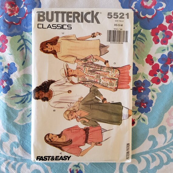 Butterick 5521 Complete Uncut Factory Folds Vintage 90s Sewing | Etsy