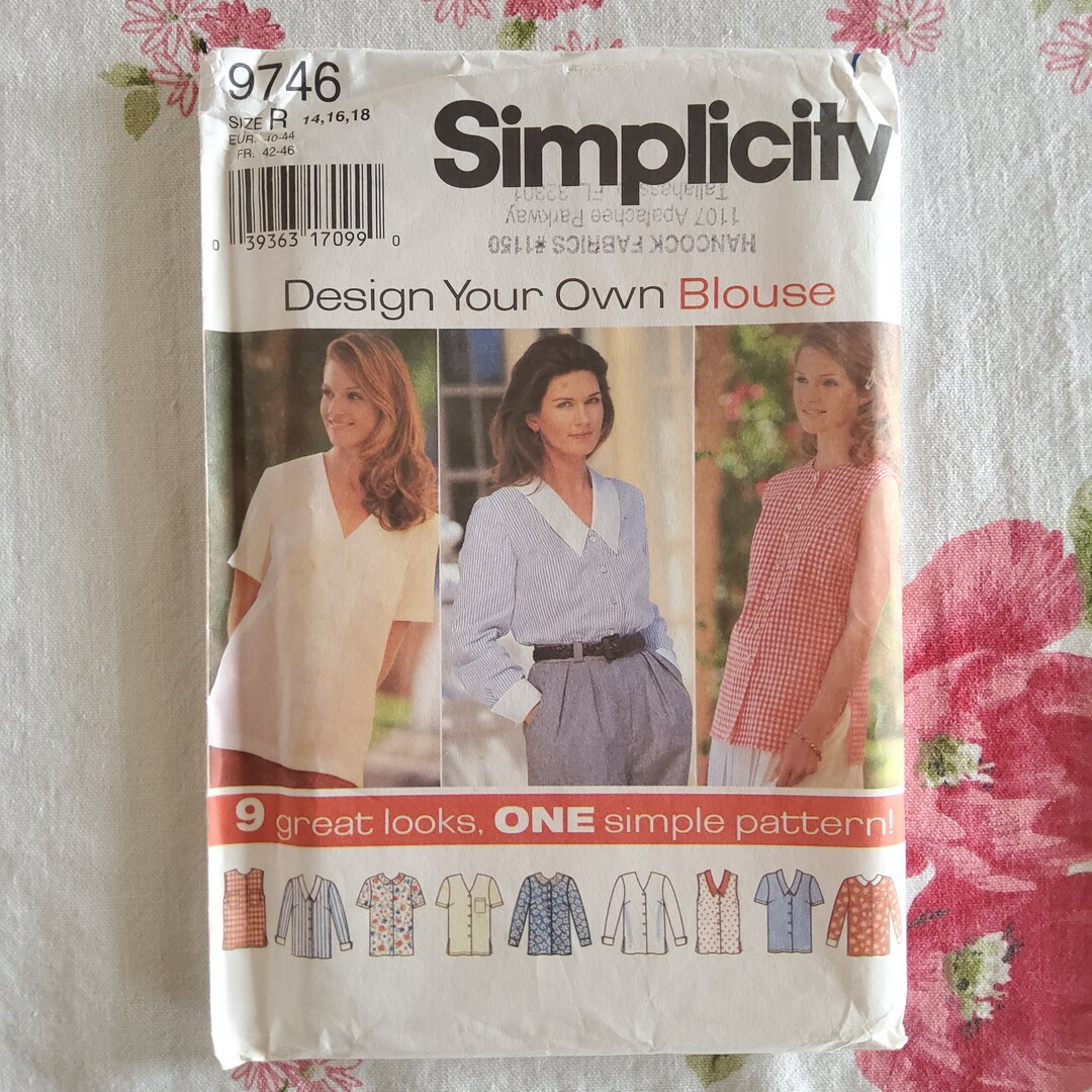 Simplicity 9746 Complete Uncut Factory Folds Vintage 90s Sewing Pattern ...