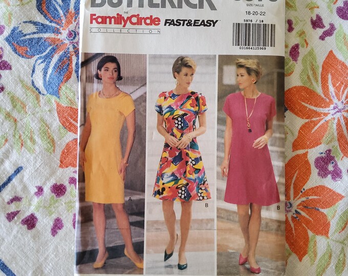 Butterick Fast & Easy 5976 Complete Uncut Factory Folds Vintage 90s ...