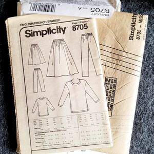 Simplicity 8705 Complete Uncut Factory Folds Vintage 90s Long Loose ...