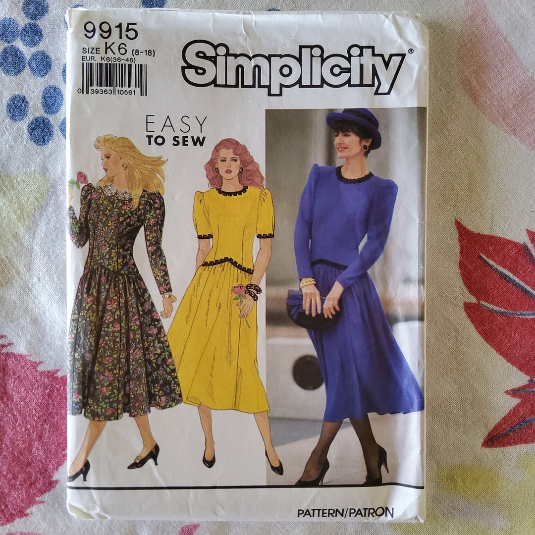 Simplicity 9915 Complete Uncut Factory Folds Vintage 90s Sewing Pattern ...