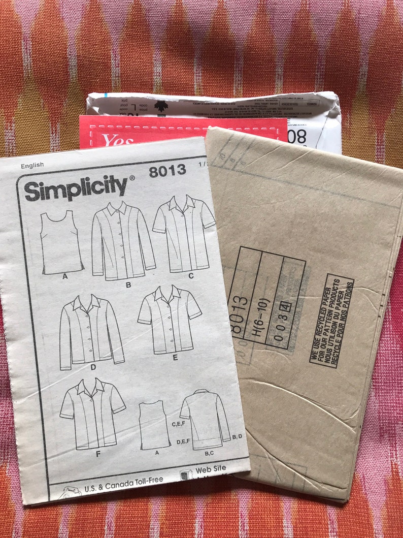 Simplicity 8013 Complete Uncut Factory Folds Six Made Easy | Etsy