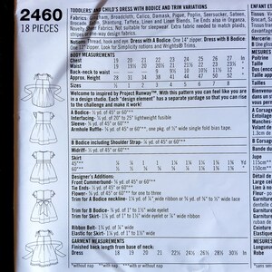 Simplicity 2460 Complete Uncut Factory Folds Project Runway Child's Knee Length Fit and Flare ...