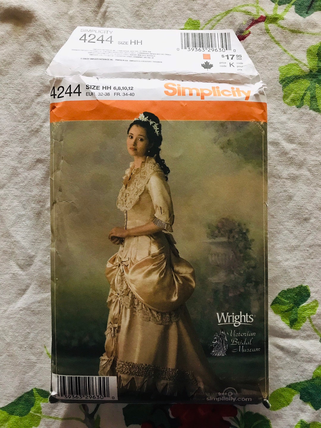Simplicity 4244 Victorian Bridal Museum UNCUT Steampunk Wedding ...