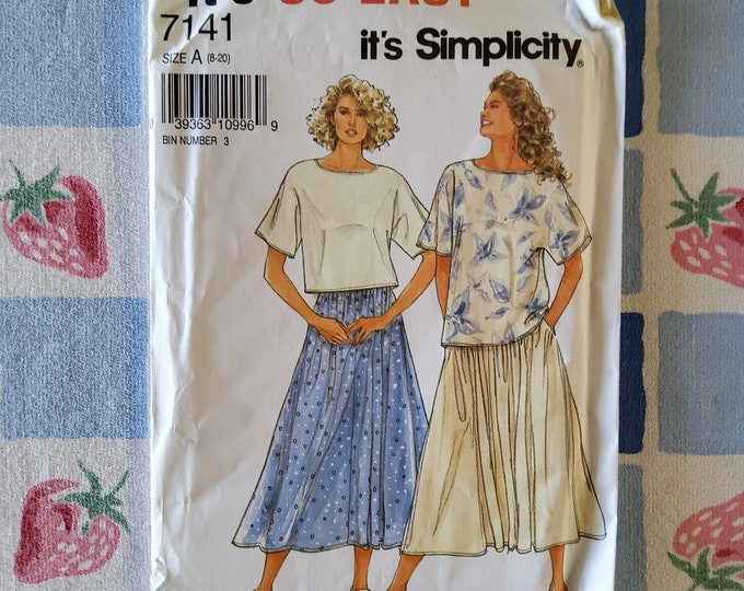 Simplicity 7141 Complete Uncut Factory Folds Vintage 90s Sewing Pattern ...