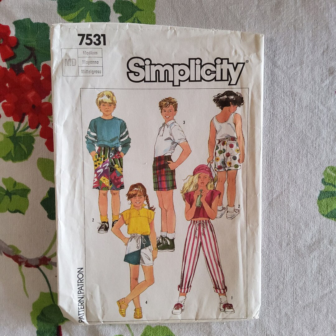 Simplicity 7531 Complete Uncut Factory Folds Vintage 80s Sewing Pattern ...