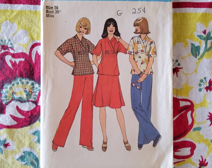 Simplicity 7396 Complete Uncut Factory Folds Vintage 1976 70s Sewing ...