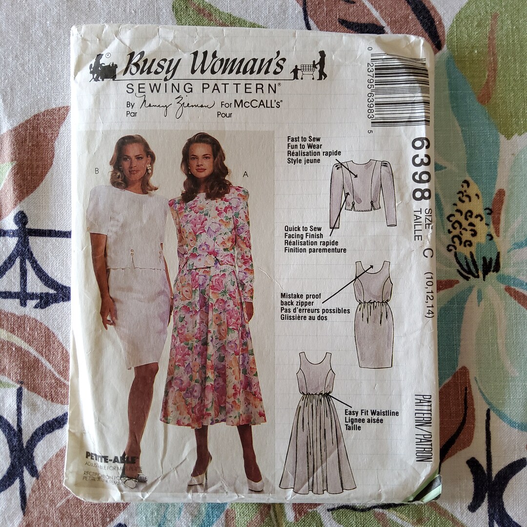 Mccalls 6398 Complete Uncut Factory Folds Vintage 90s Busy Woman's ...