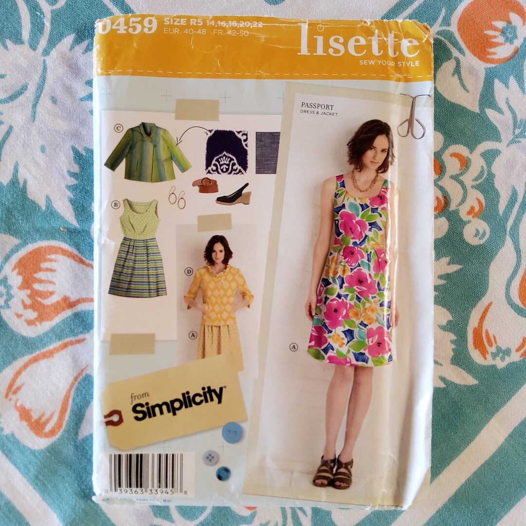 Simplicity 0459 / 2209 Complete Uncut Factory Folds Sewing Pattern Lisette Retro Fabulous Above ...