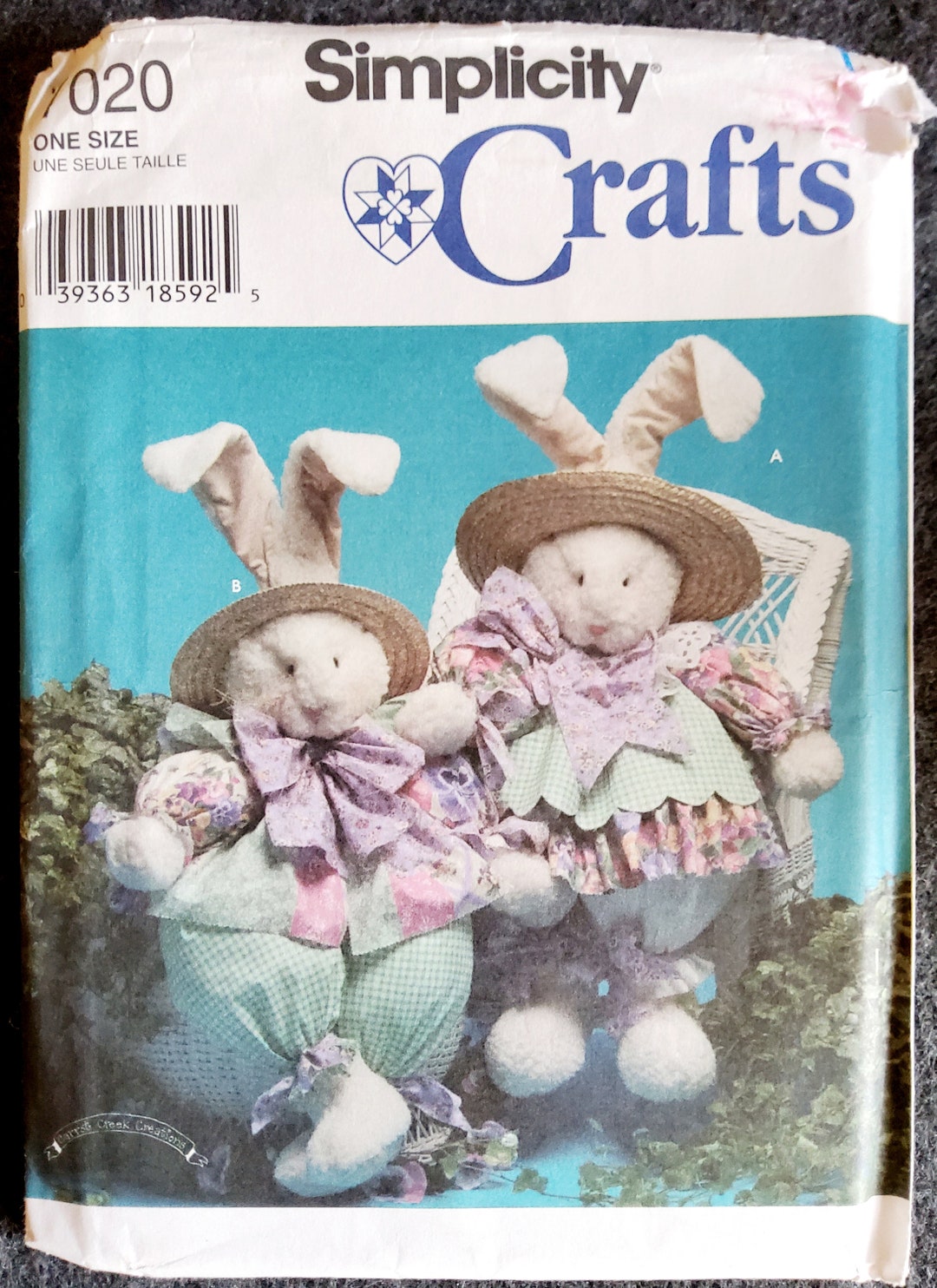 Simplicity 7020 Complete Uncut Factory Folds Vintage 90s Carft Pattern ...