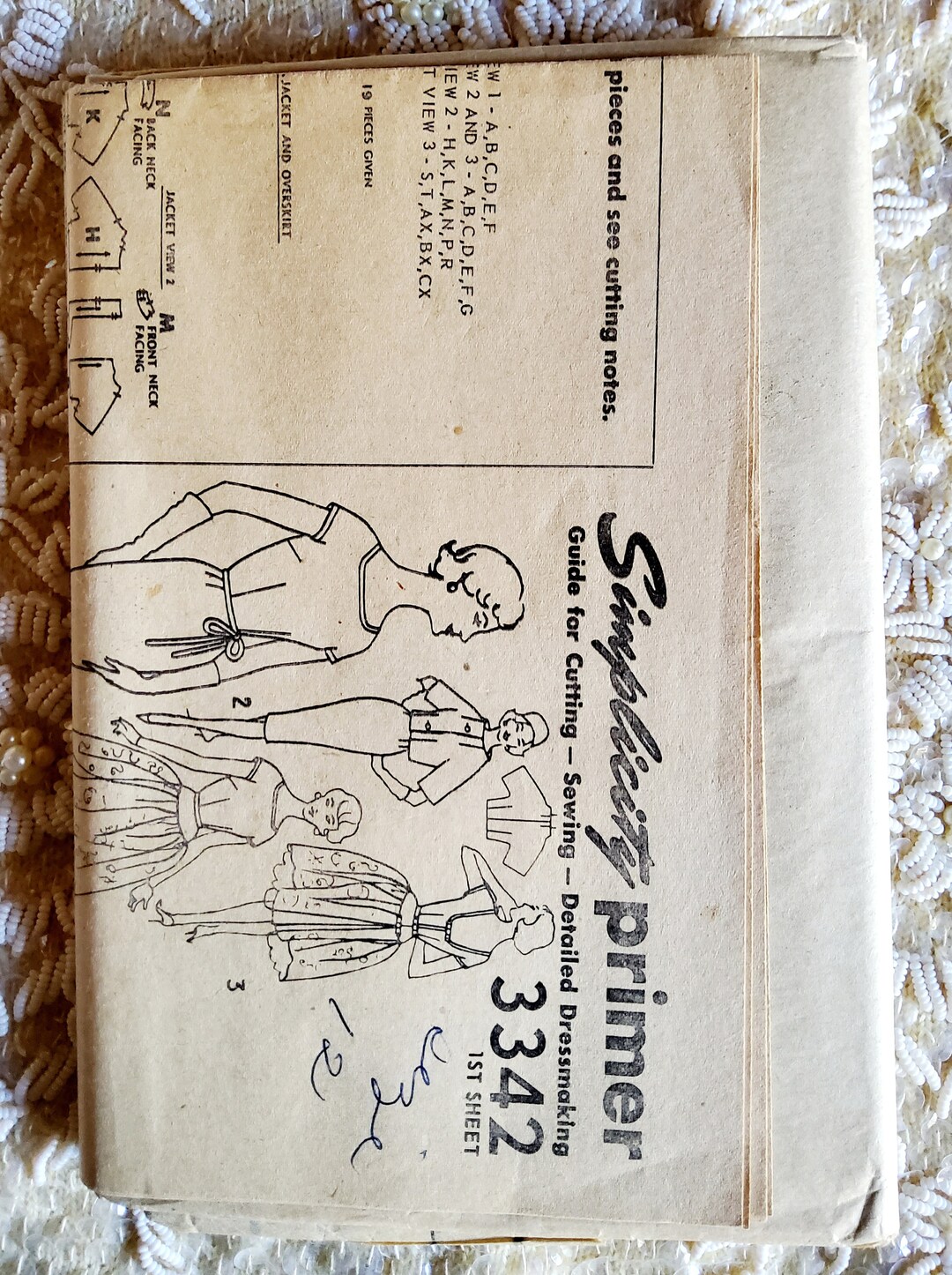 Simplicity Primer 3342 No Envelope Pattern Uncut Factory Folds Vintage ...