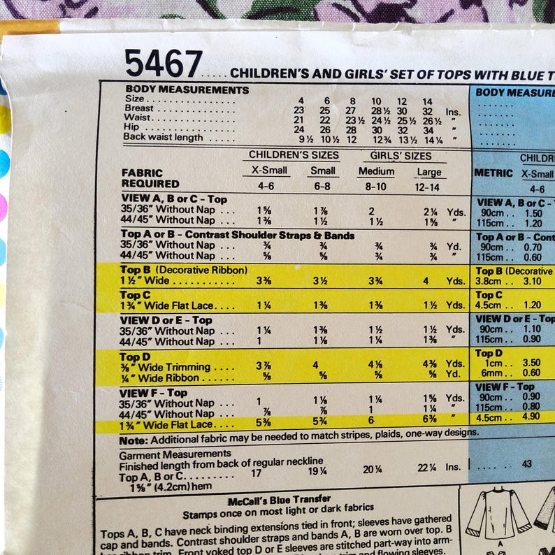 Mccalls 5467 Complete Uncut Factory Folds Vintage 1977 Sewing Pattern ...