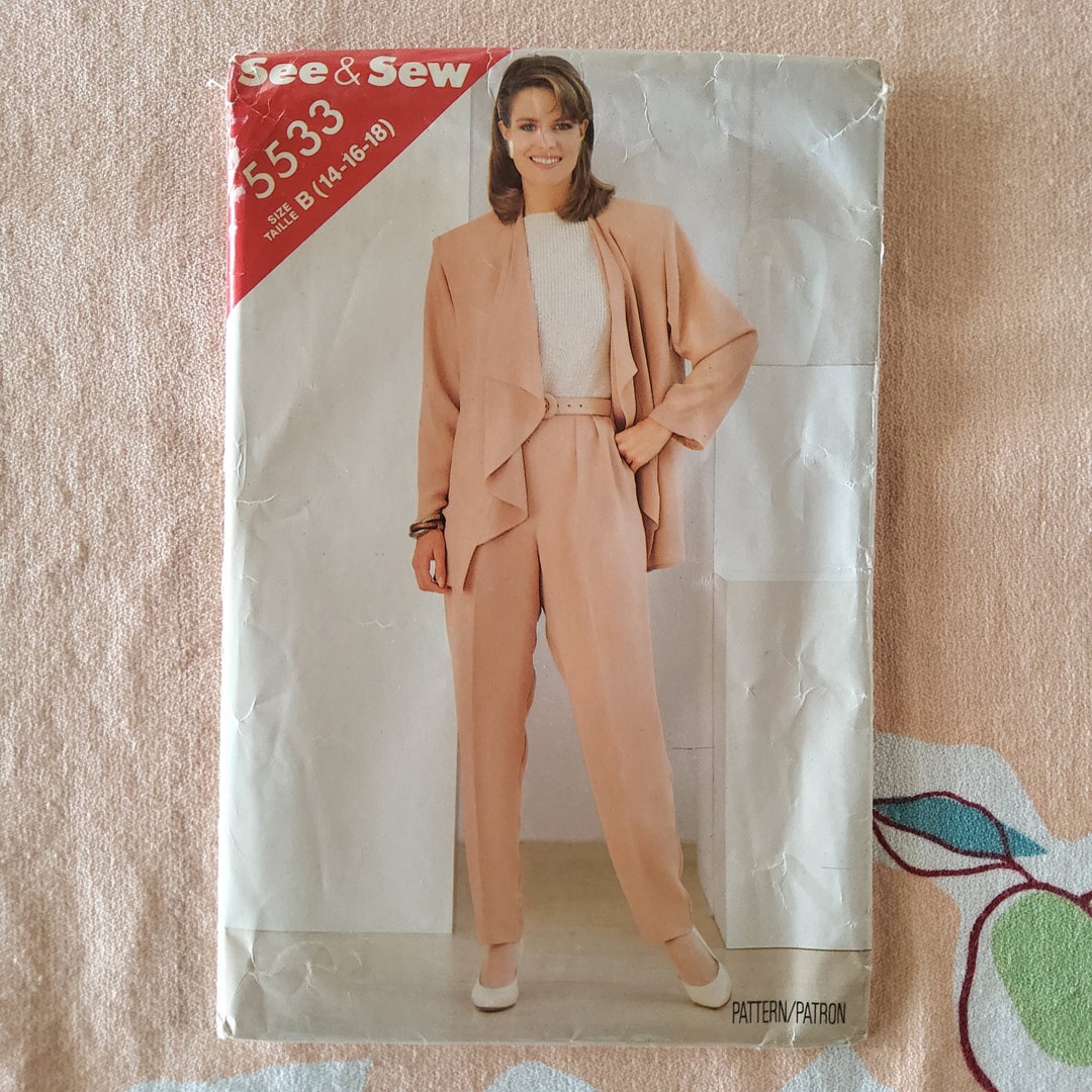 Butterick See & Sew 5533 Complete Uncut Factory Folds Vintage 80s ...