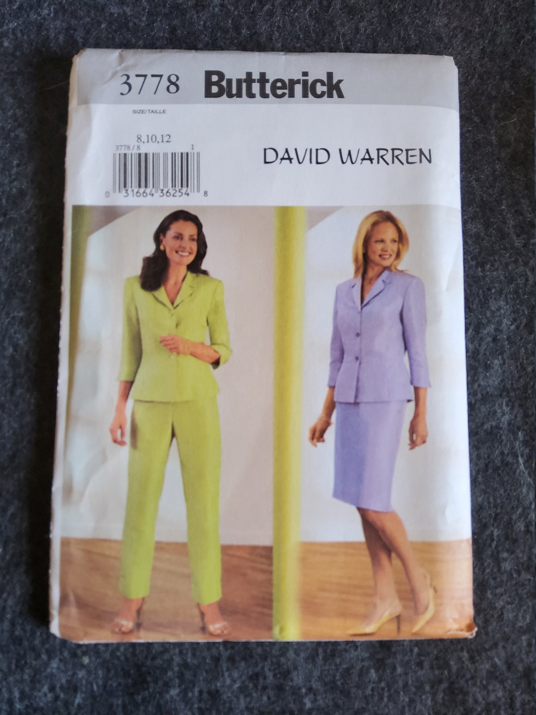 Butterick 3778 Complete Uncut Factory Folds David Warren Designer ...